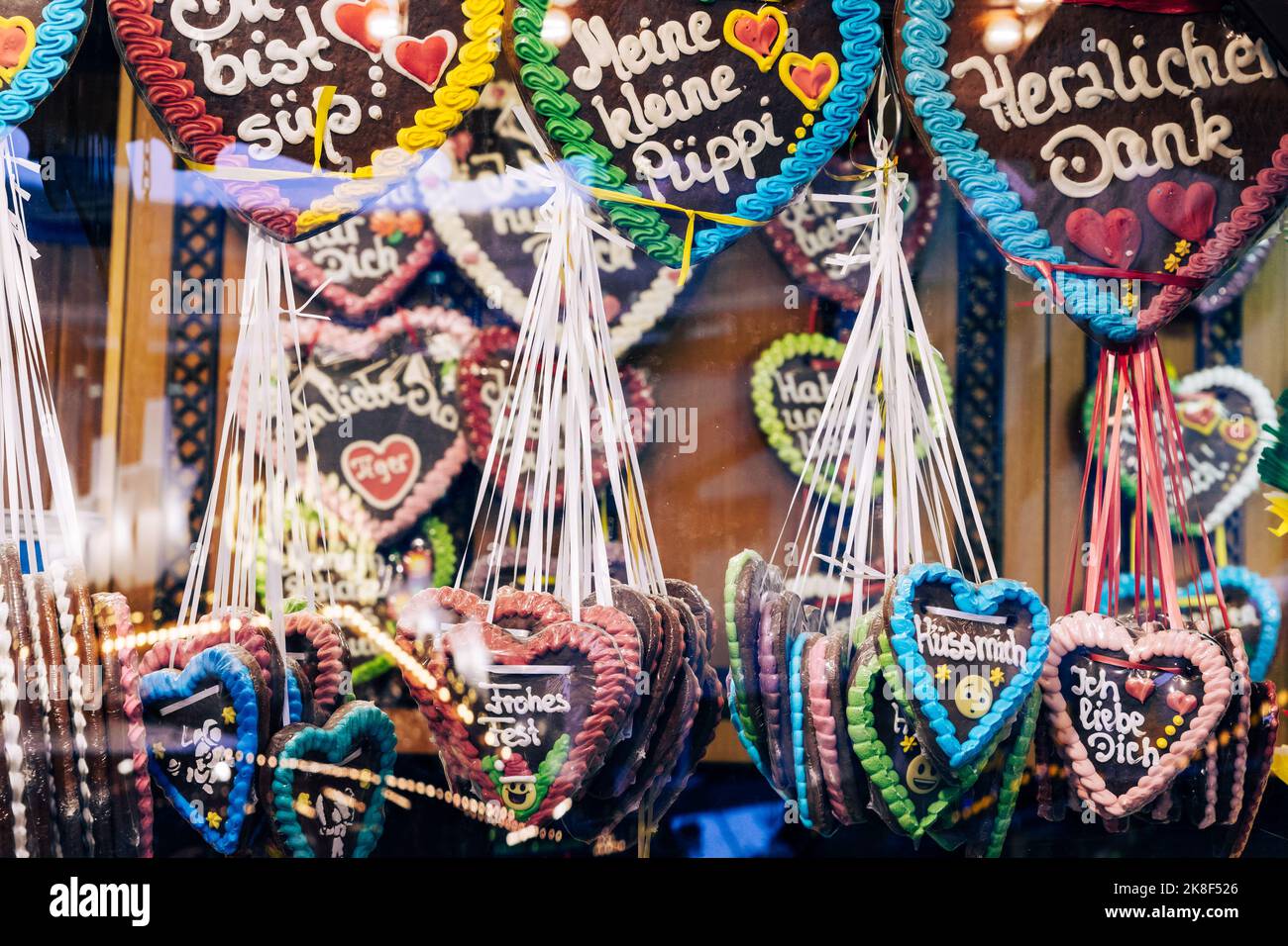 Christmas decorations on the market in Dortmund, Germany Stock Photo ...