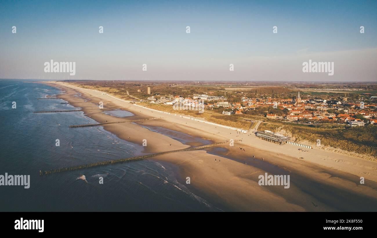 Aerial view beach city hi-res stock photography and images - Alamy