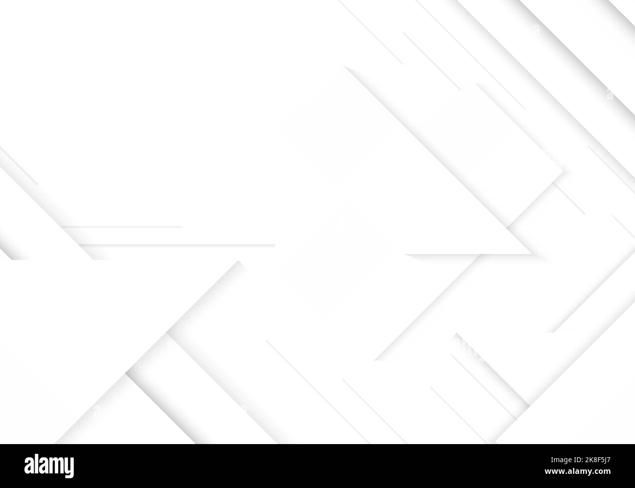 Abstract White Geometric Pattern Design Artwork Decorative Style Overlapping With Shadow