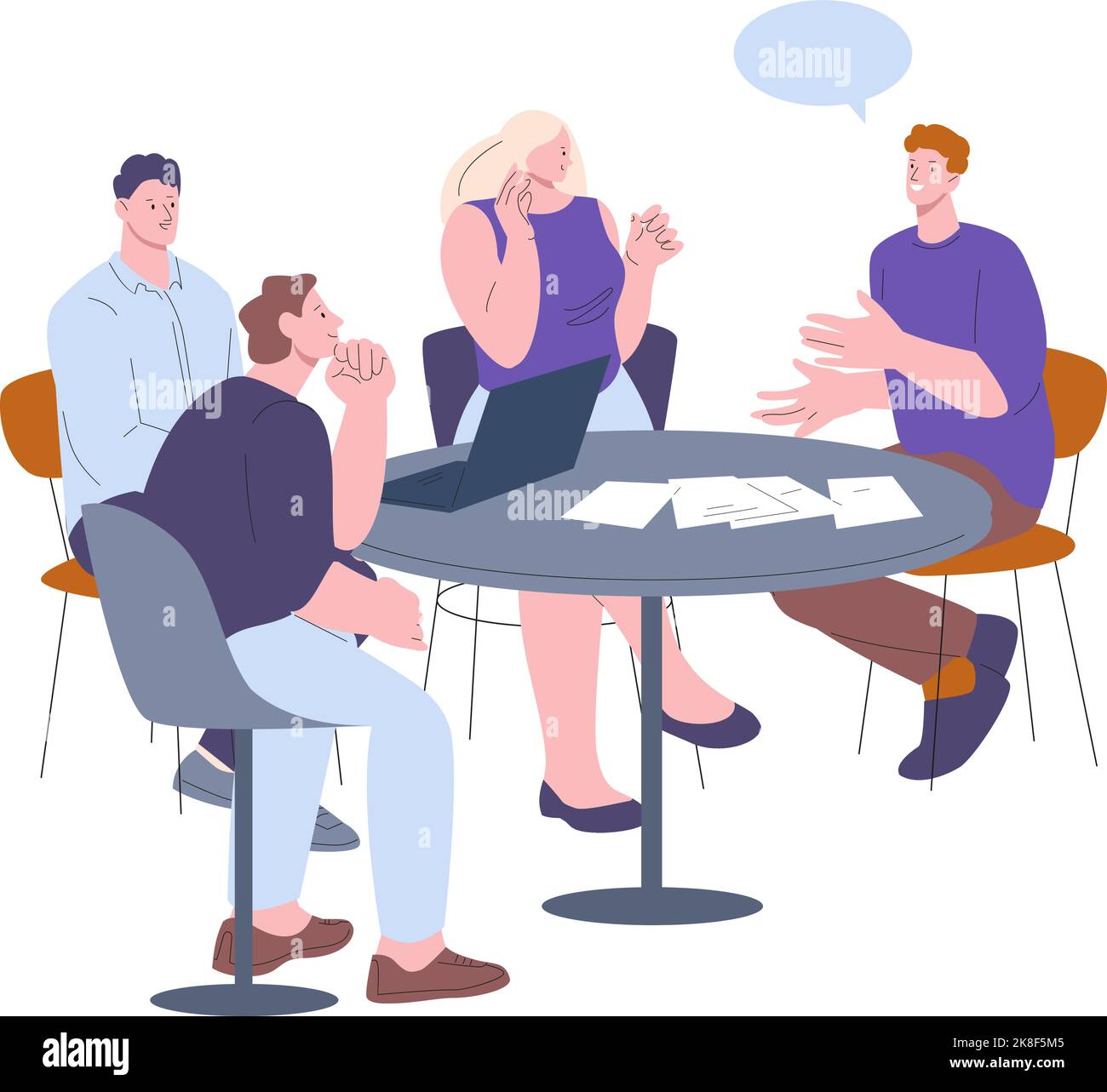 Round table with chair top view Stock Vector Images - Alamy