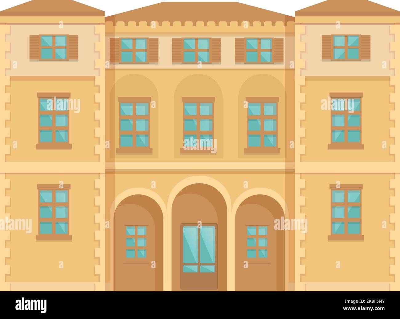 Luxury villa icon cartoon vector. House building. Modern mansion Stock ...