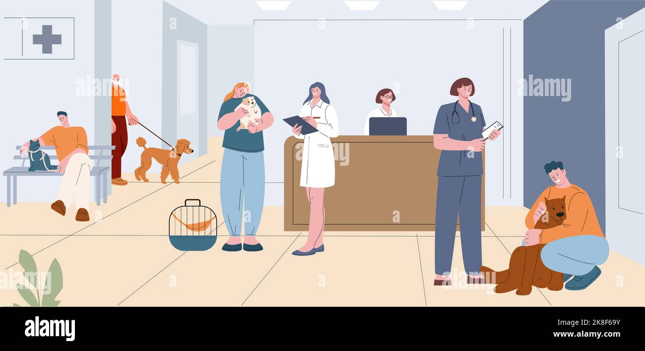 Veterinary clinic location with owner dogs hi-res stock photography and ...