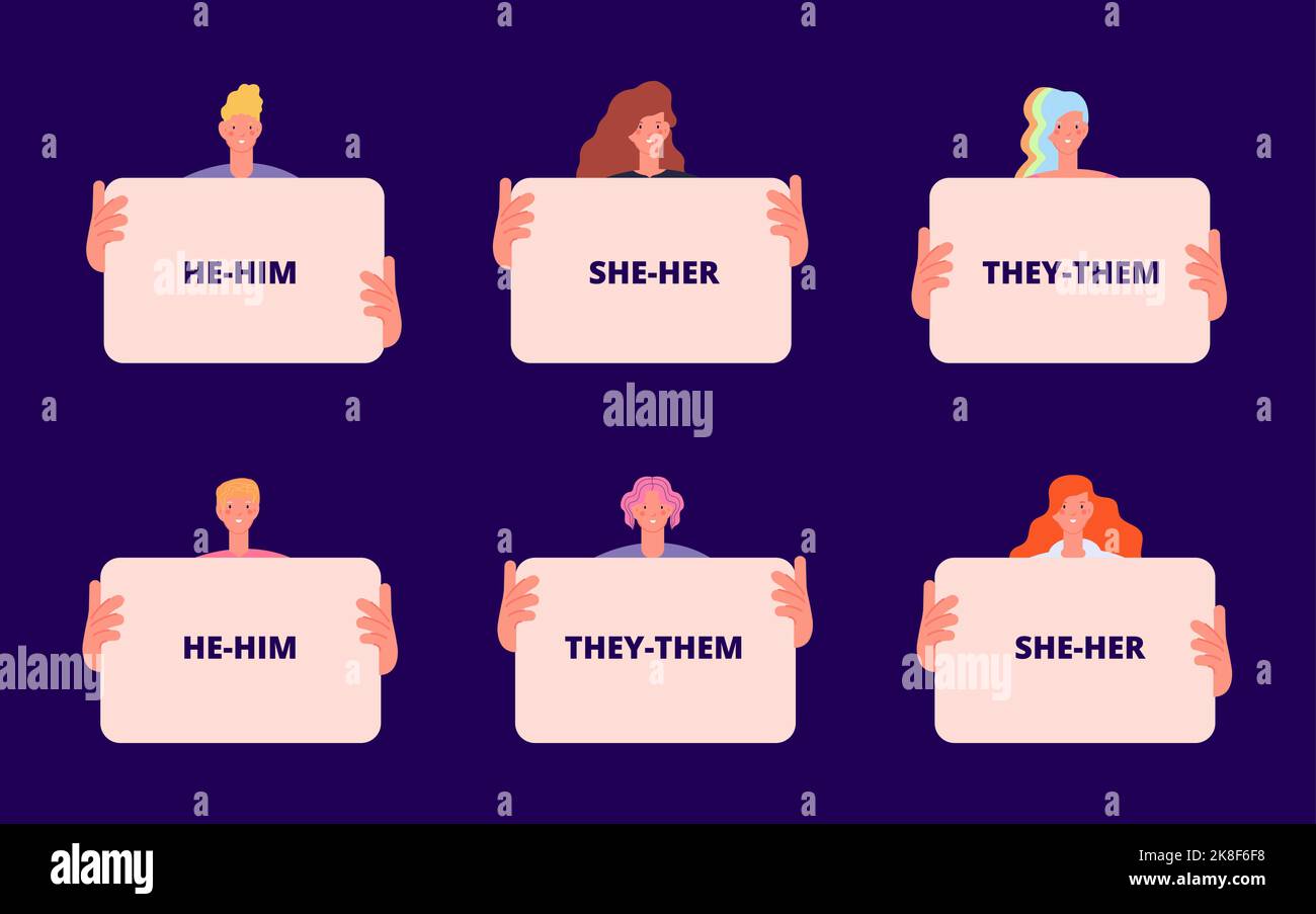 People id pronoun, gender millennials self identifications. Non binary ...