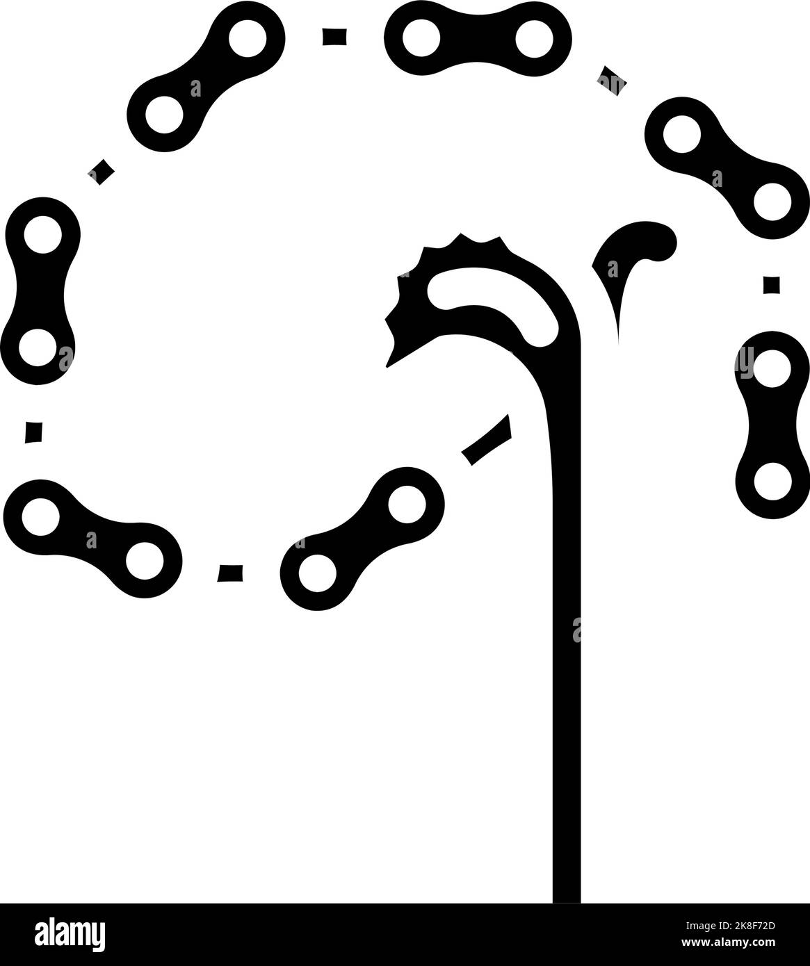 chain wrench glyph icon vector illustration Stock Vector Image & Art ...