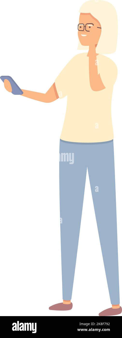 Old senior video call icon cartoon vector. Person people. Computer ...