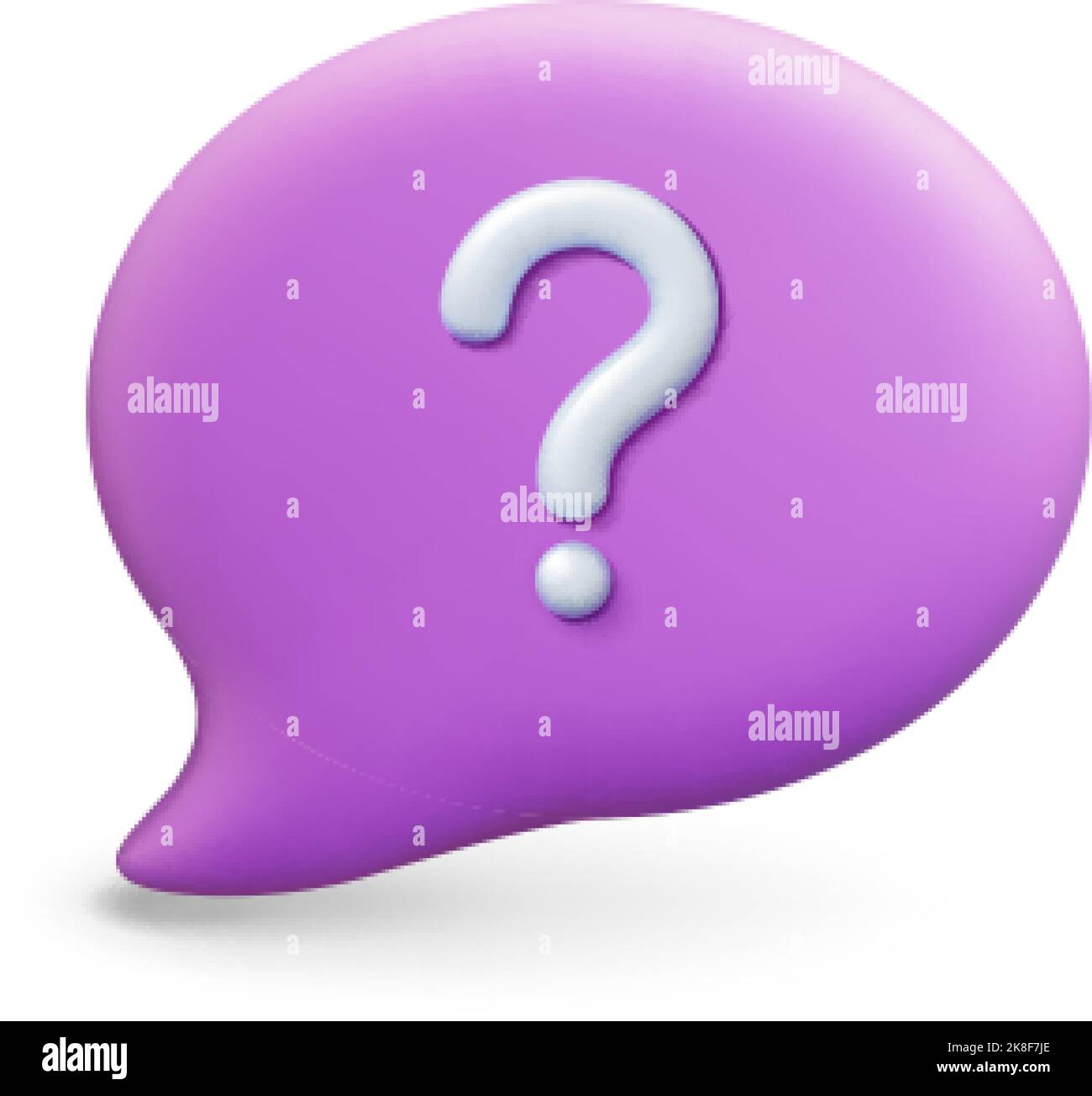 3d question mark on white Stock Vector Images - Alamy