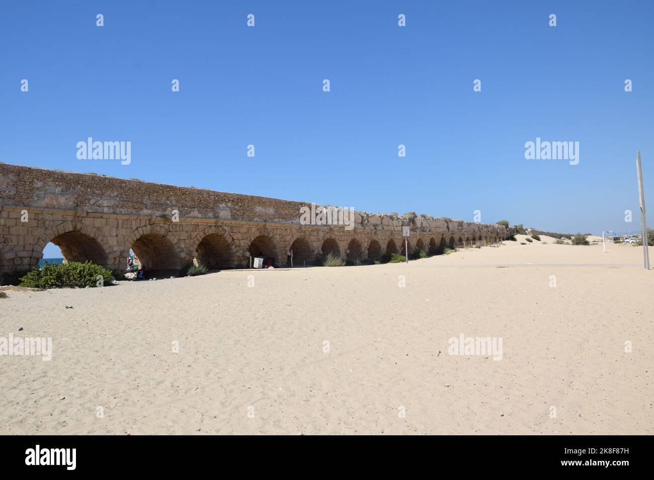 Hadrianic Aqueduct of Caesarea - Beit Hanania, Israel Stock Photo - Alamy