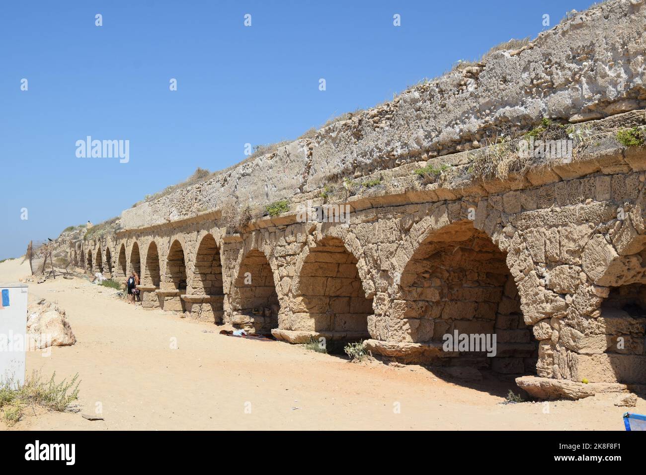 Hadrianic Aqueduct of Caesarea - Beit Hanania, Israel Stock Photo - Alamy