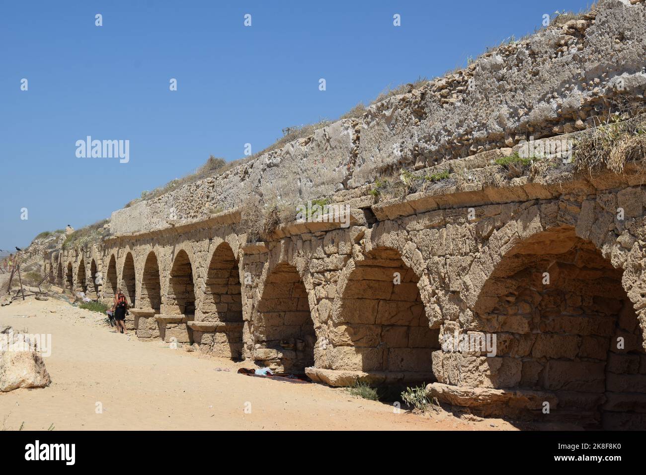 Hadrianic Aqueduct of Caesarea - Beit Hanania, Israel Stock Photo - Alamy
