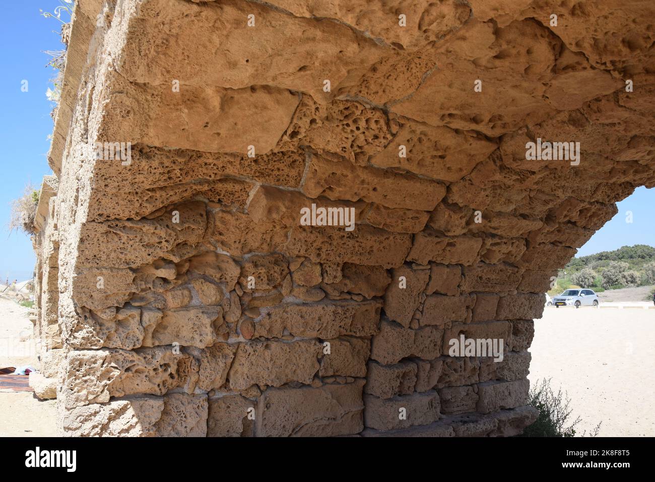 Hadrianic Aqueduct of Caesarea - Beit Hanania, Israel Stock Photo - Alamy