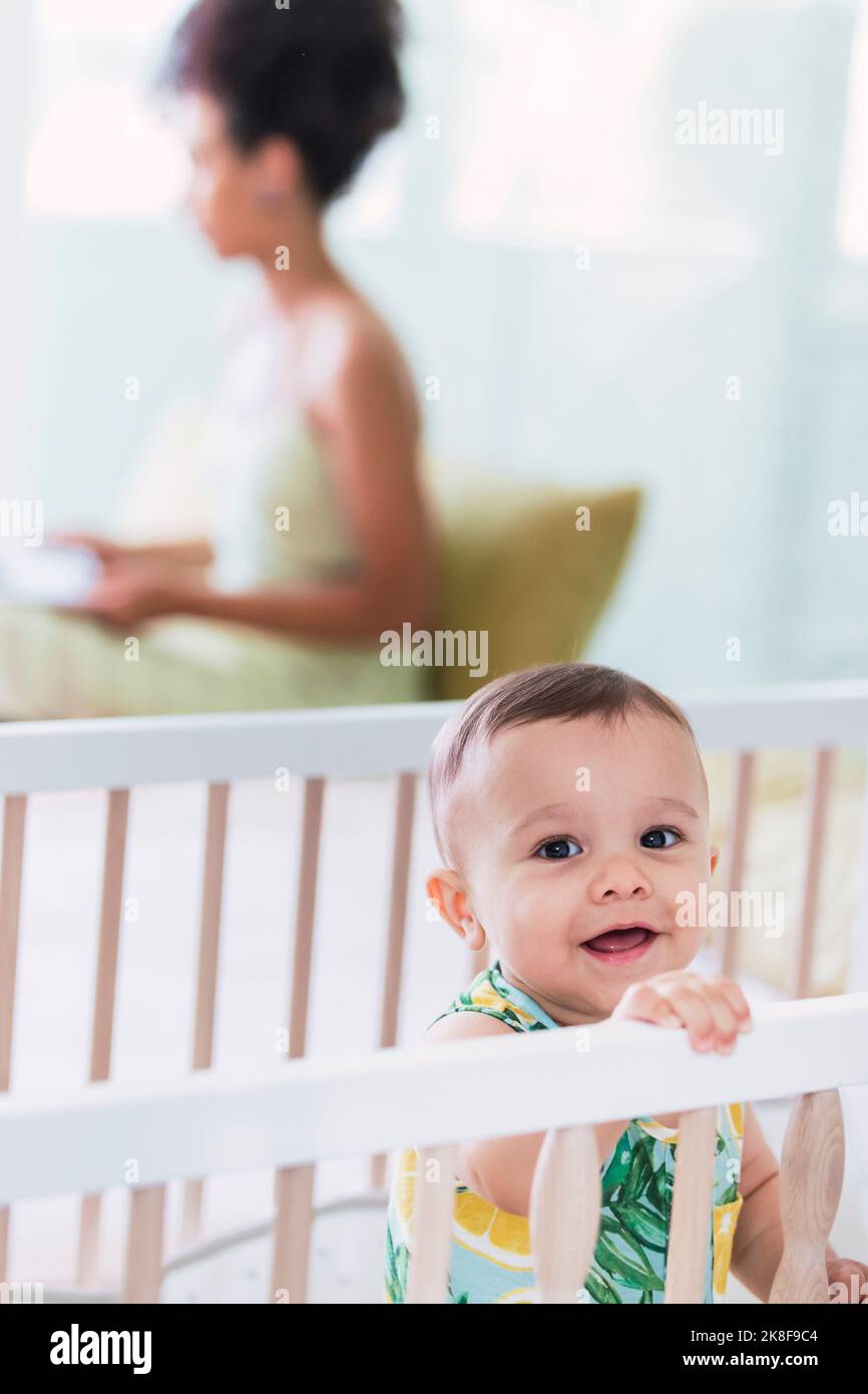 Happy cute baby boy hi-res stock photography and images - Alamy