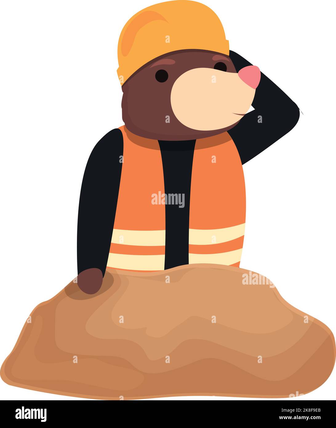 Mole work icon cartoon vector. Game forest. Zoo miner Stock Vector ...