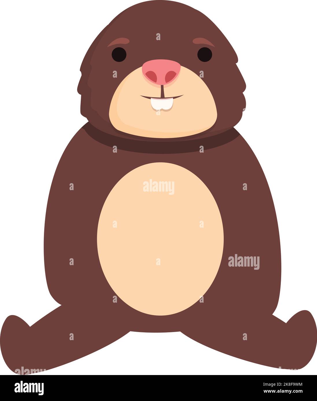Tired mole icon cartoon vector. Funny animal. Happy forest Stock Vector ...