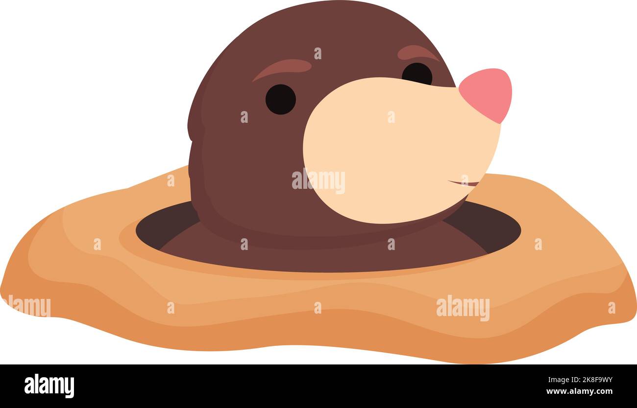 Ground mole icon cartoon vector. Hole animal. Game whack Stock Vector ...