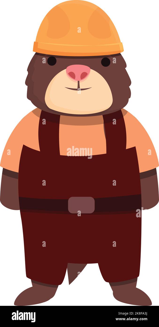Mole miner icon cartoon vector. Cute animal. Activity glasses Stock ...