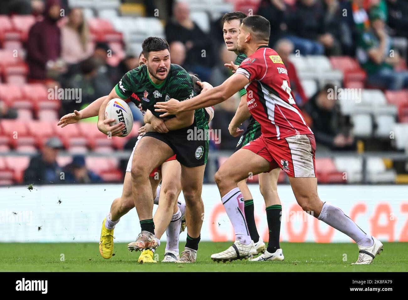 James Bentley of Ireland in action during the Rugby League World Cup ...