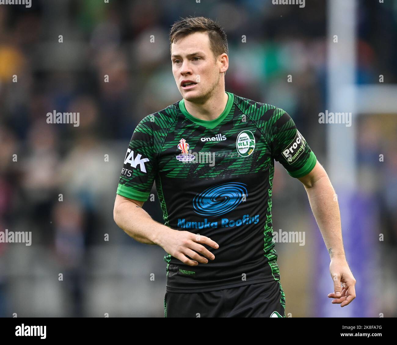 Liam Byrne of Ireland during the Rugby League World Cup 2021 match ...