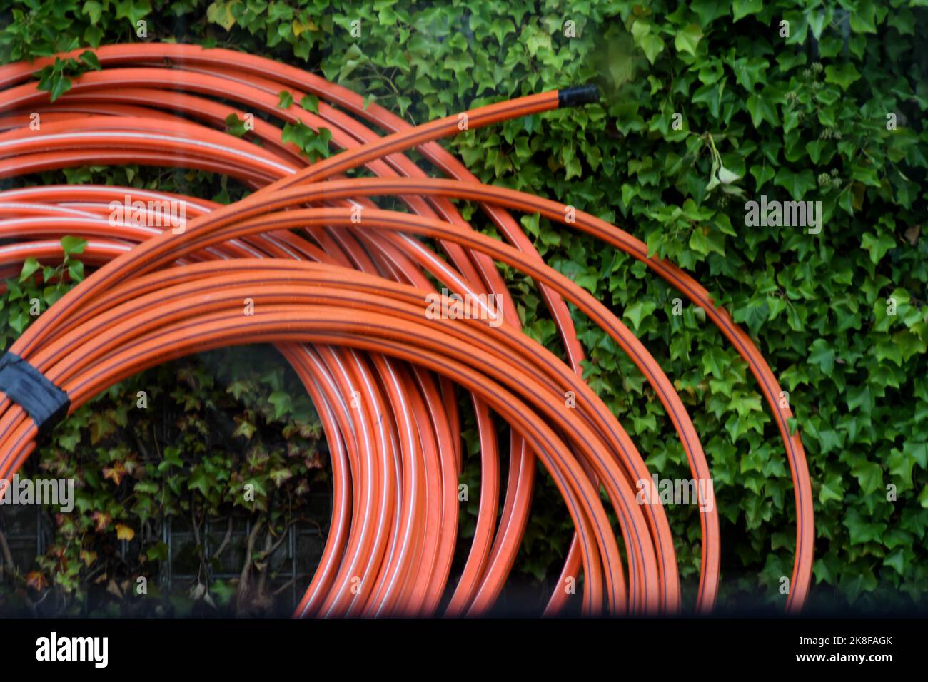 Copenhagen/Denmark/23 October 2022/ Fiber internet wire in danish ...