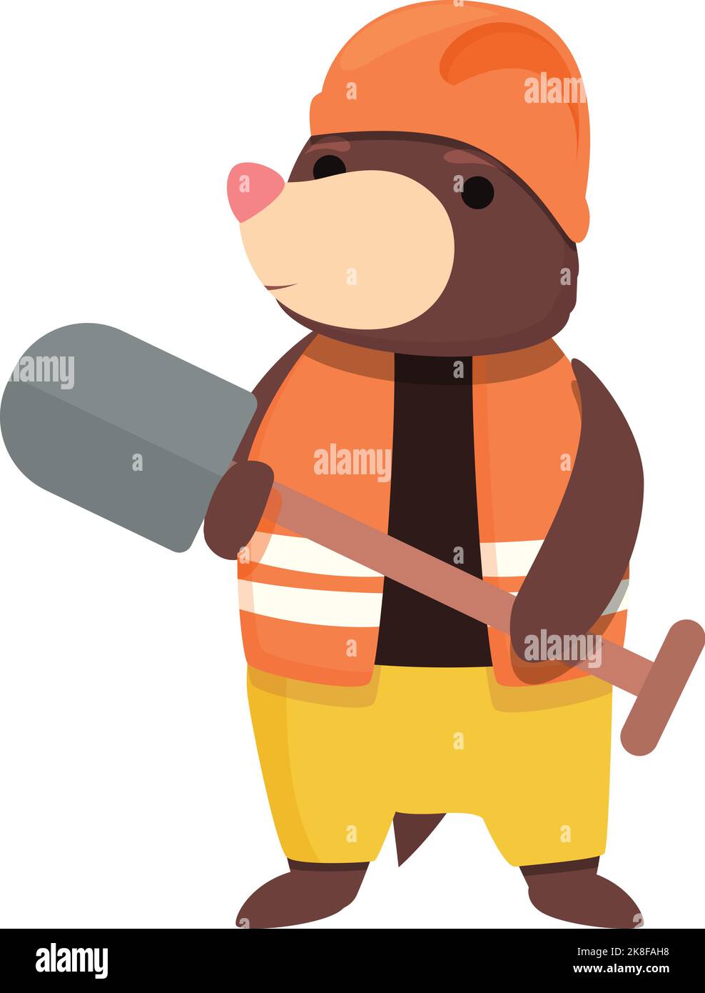 Mole digger icon cartoon vector. Funny animal. Happy ground Stock ...