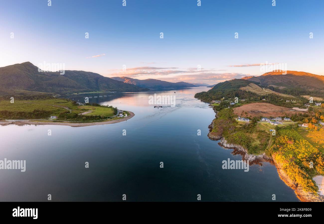 Aerial view loch lonnhe corran ferry hi-res stock photography and ...
