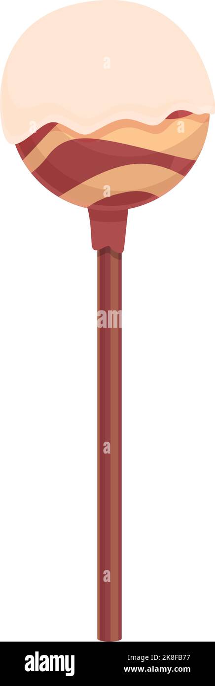 Icing cake pop icon cartoon vector. Candy sugar. Love cute Stock Vector ...
