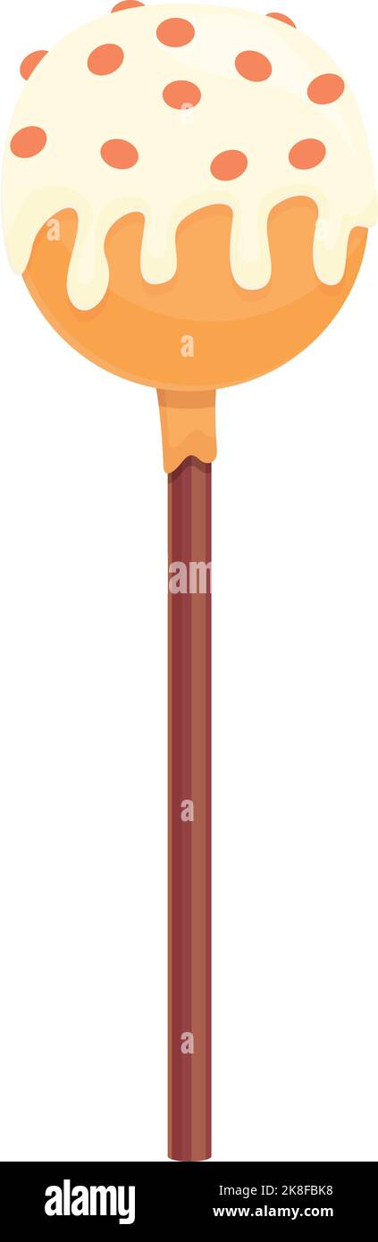 Cookie cake pop icon cartoon vector. Candy chocolate. Sweet stick Stock ...