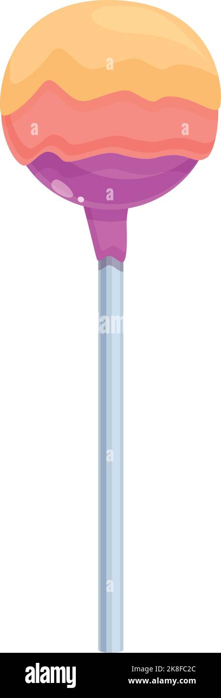 Kid cake pop icon cartoon vector. Candy sugar. Sweet stick Stock Vector ...