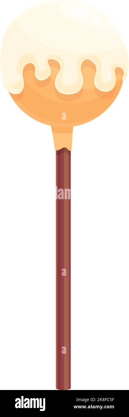 Milk cake pop icon cartoon vector. Candy sugar. Sweet stick Stock ...