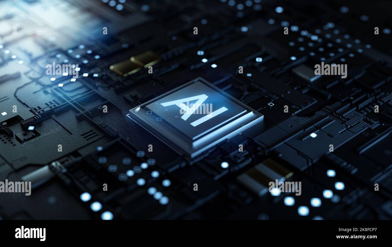 Computer chip ai text hi-res stock photography and images - Alamy