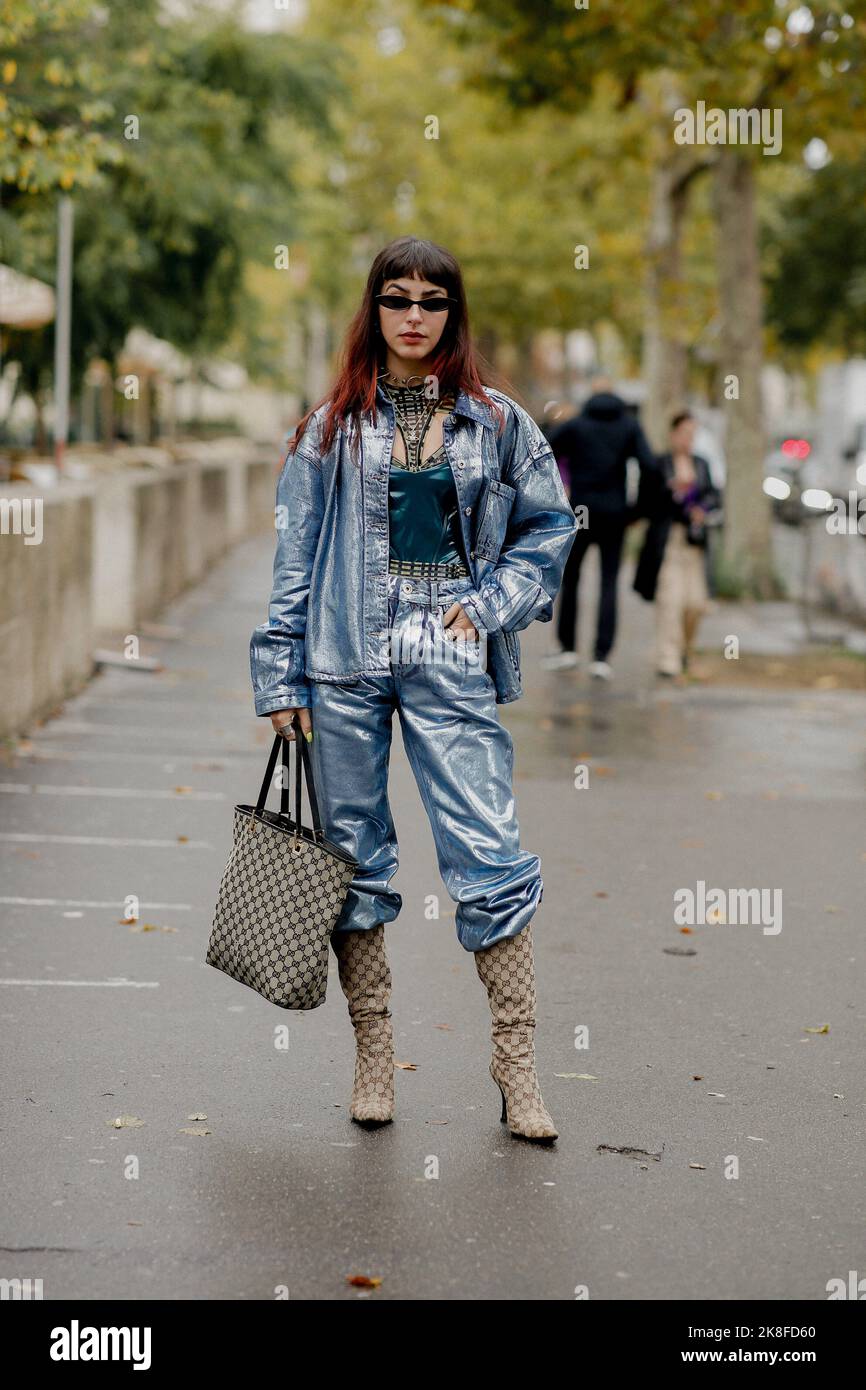 Street style, Barbara Malewicz arriving at Ester Manas Spring Summer ...