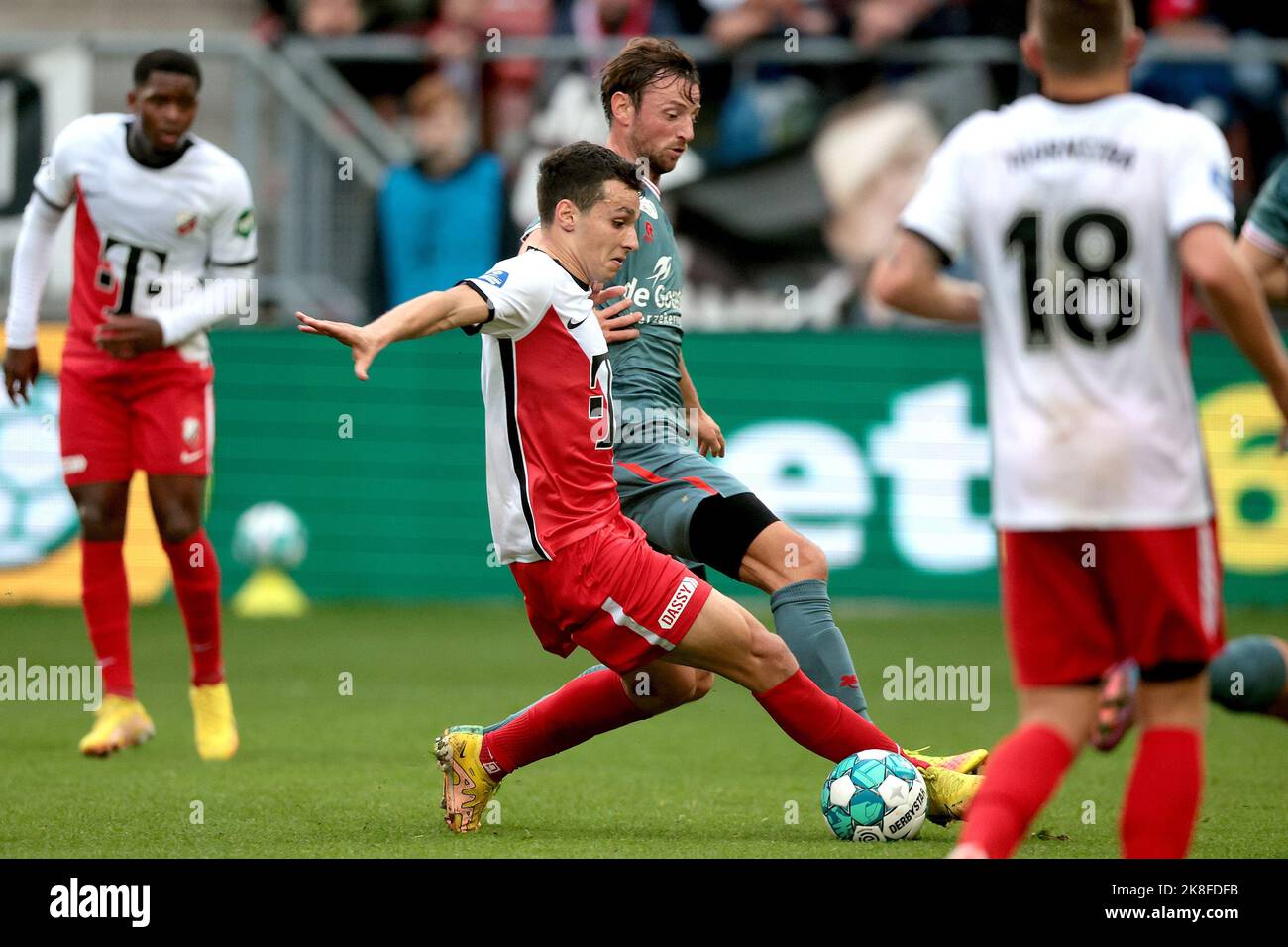 UTRECHT - (lr) Tasos Douvikas of FC Utrecht, Bart Vriends of Sparta ...