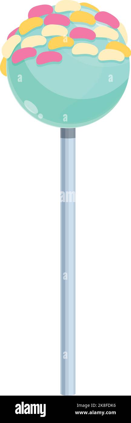 Colorful cake pop icon cartoon vector. Candy lollipop. Sugar stick ...