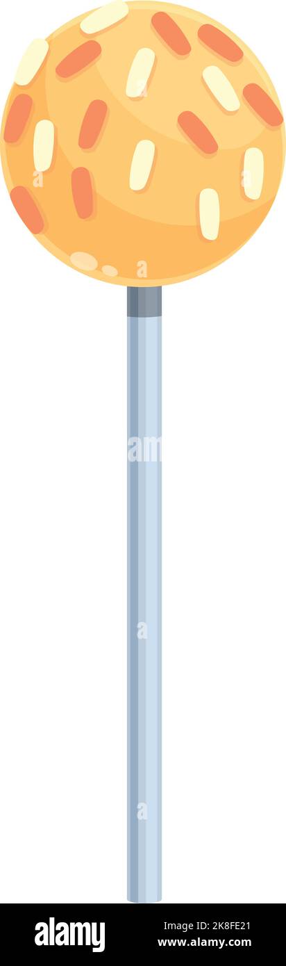 Cake pop icon cartoon vector. Candy chocolate. Sugar stick Stock Vector ...