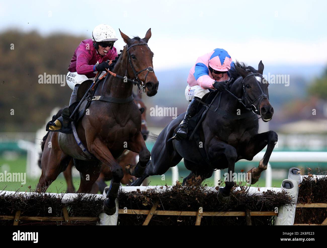 Mahons Glory ridden by Charlie Hammond (left) goes on to win The Jewson ...