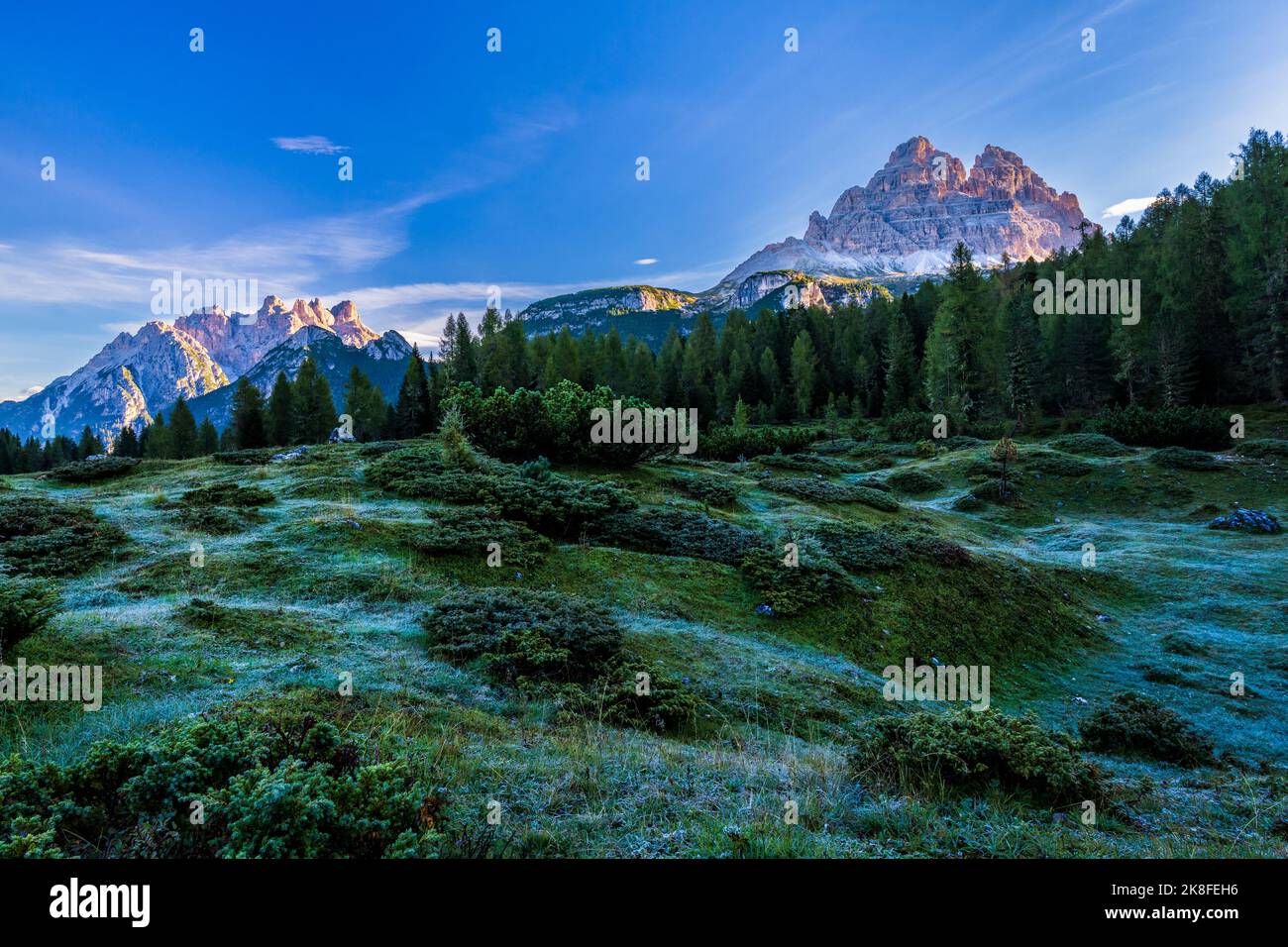 Edge alpine forest sexten dolomites dusk hi-res stock photography and ...