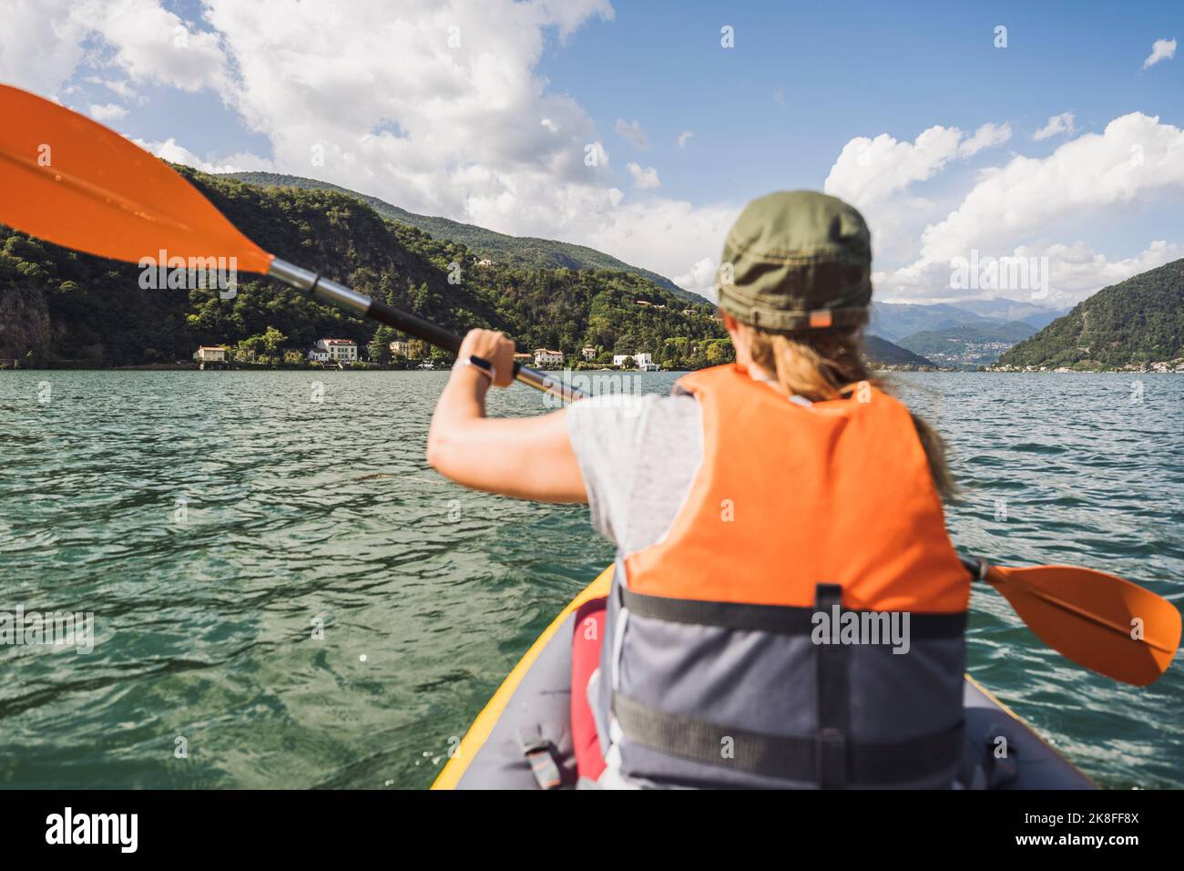 Woman wearing life jacket hi-res stock photography and images - Alamy