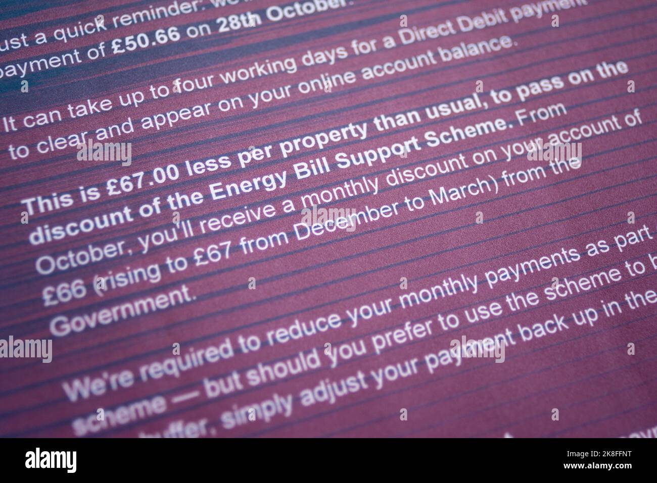 Energy bill support scheme hi-res stock photography and images - Alamy