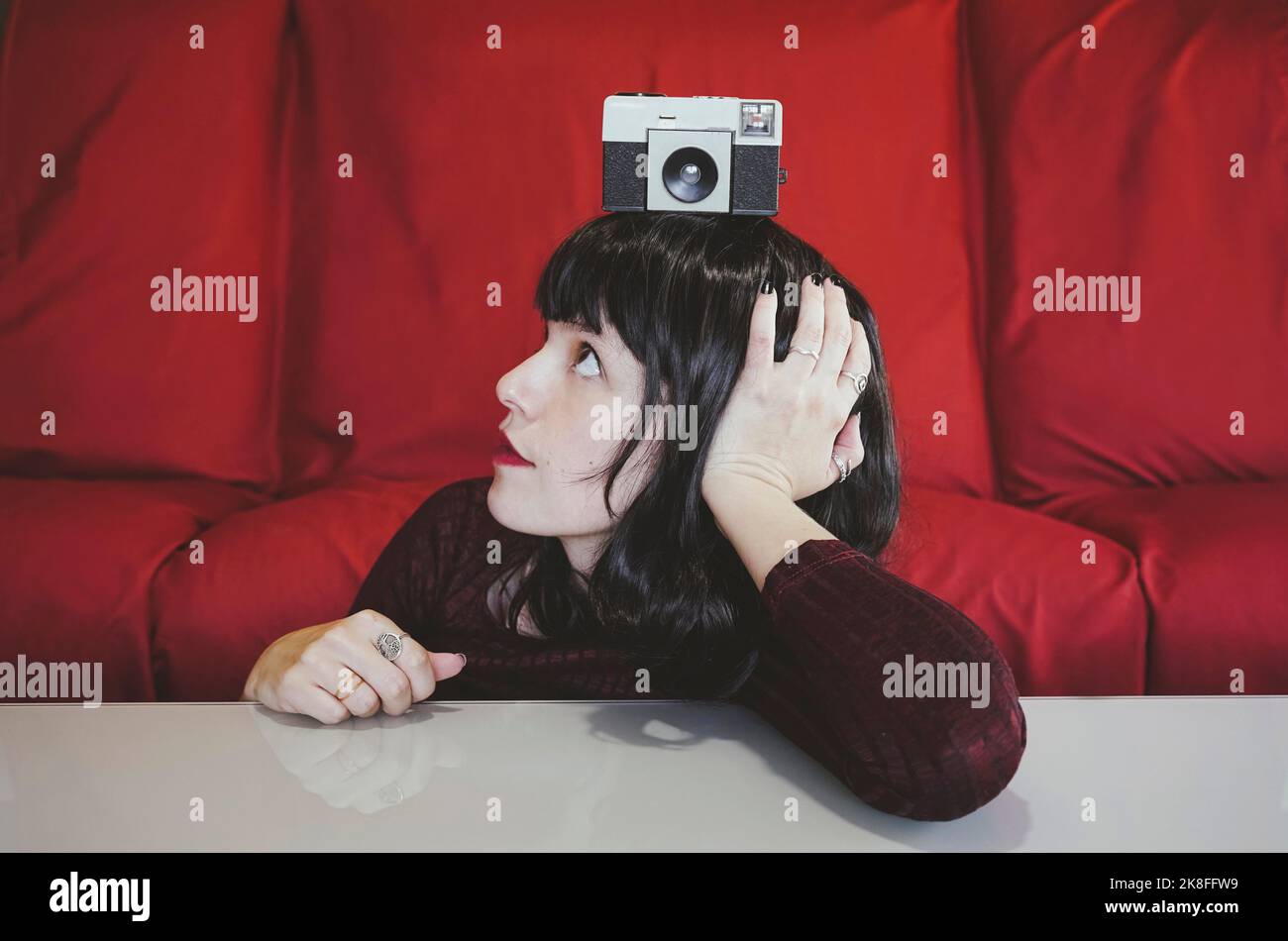 Camera on head hi-res stock photography and images - Alamy