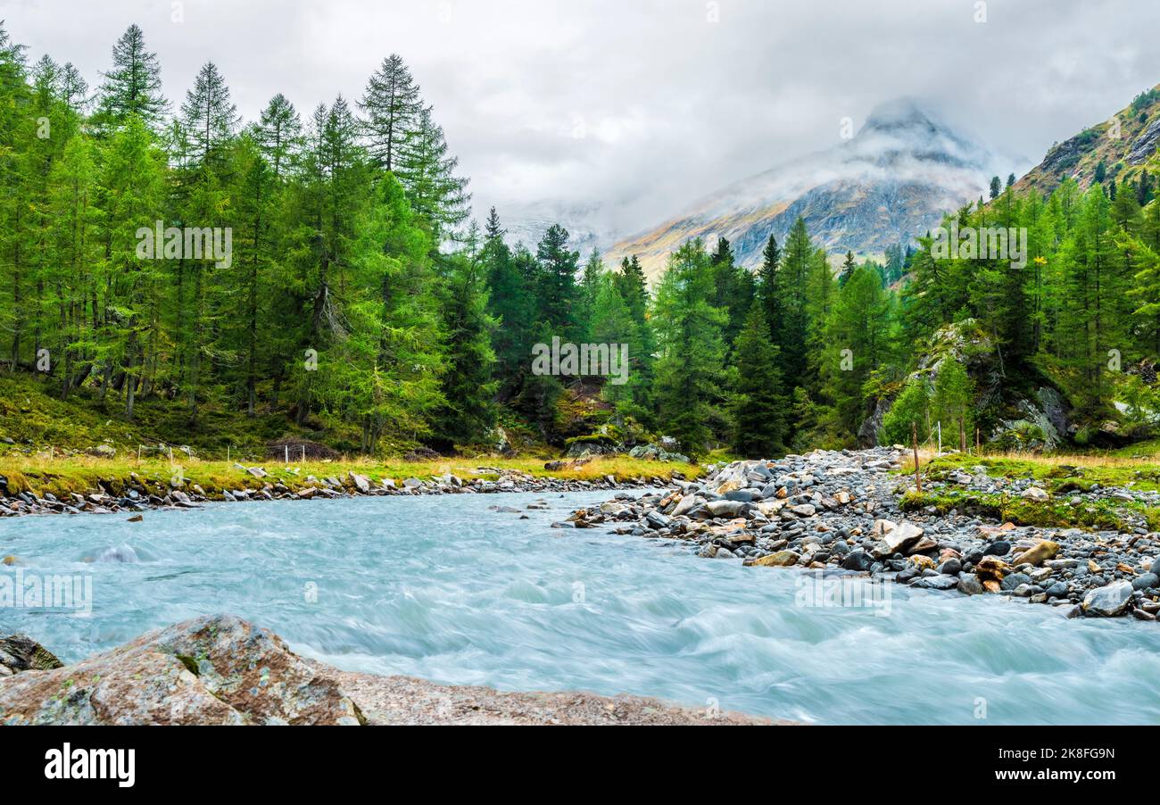 Gschlossbach river flowing high tauern national park hi-res stock ...