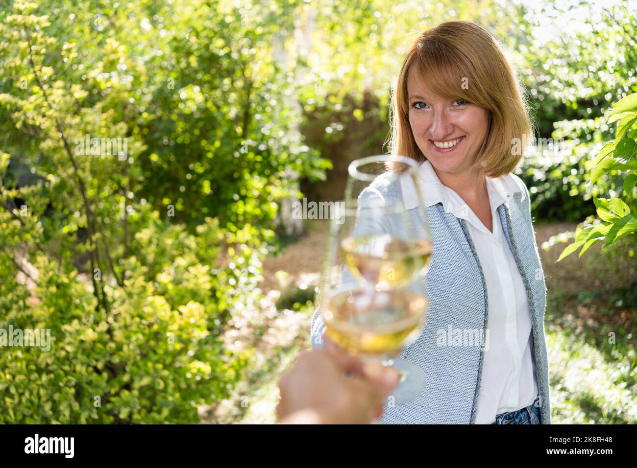 Mature woman wine france hi-res stock photography and images - Alamy