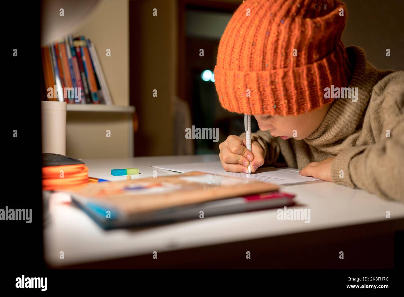 Homework table hi-res stock photography and images - Alamy