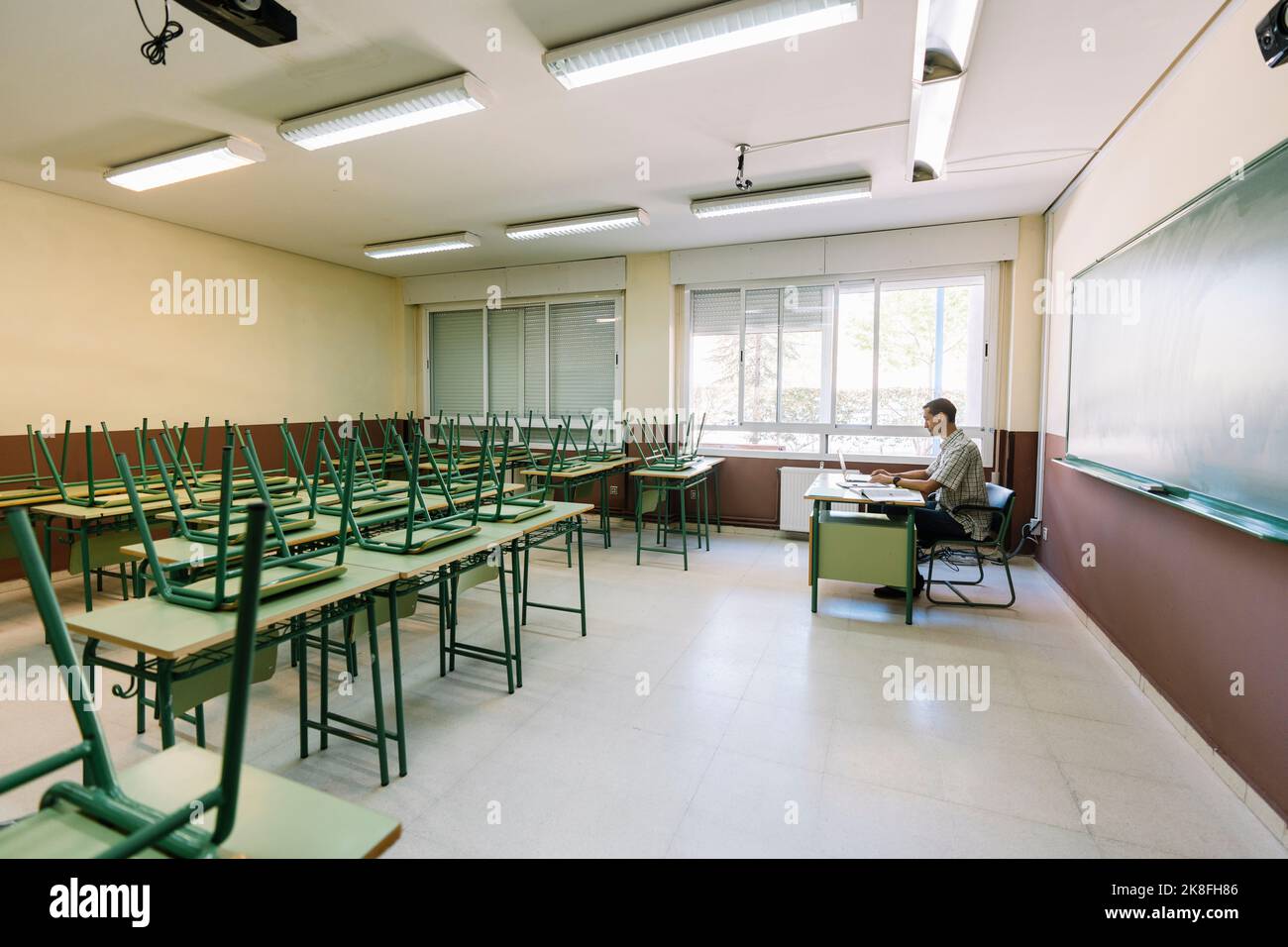Empty High School Math Classroom