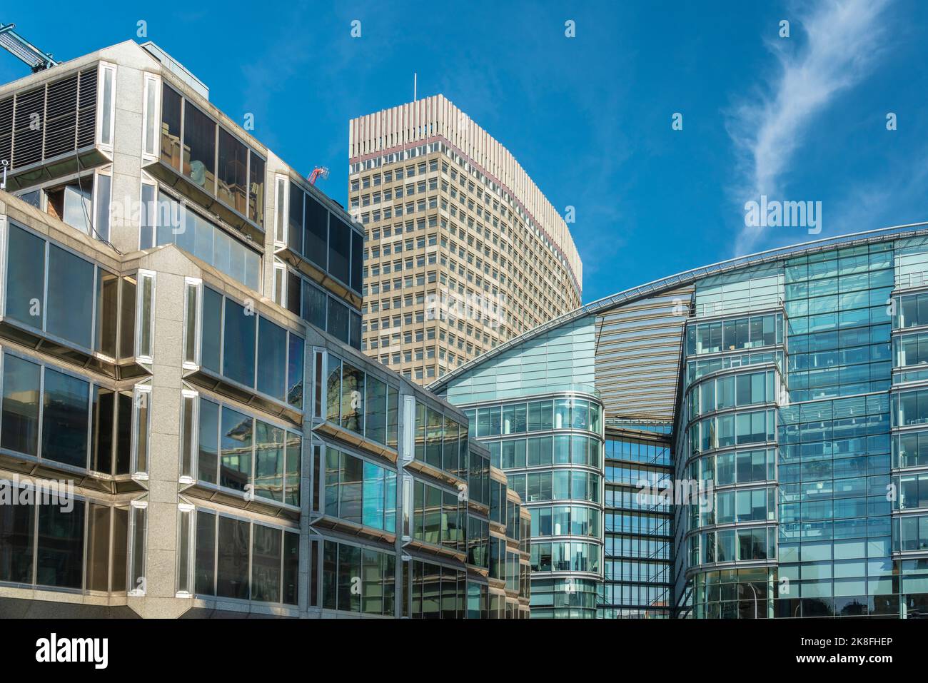 UK, England, London, Modern buildings at Queen Victoria Street Stock ...