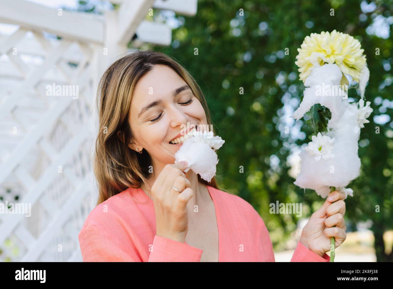 Adult eating flower hi-res stock photography and images - Alamy