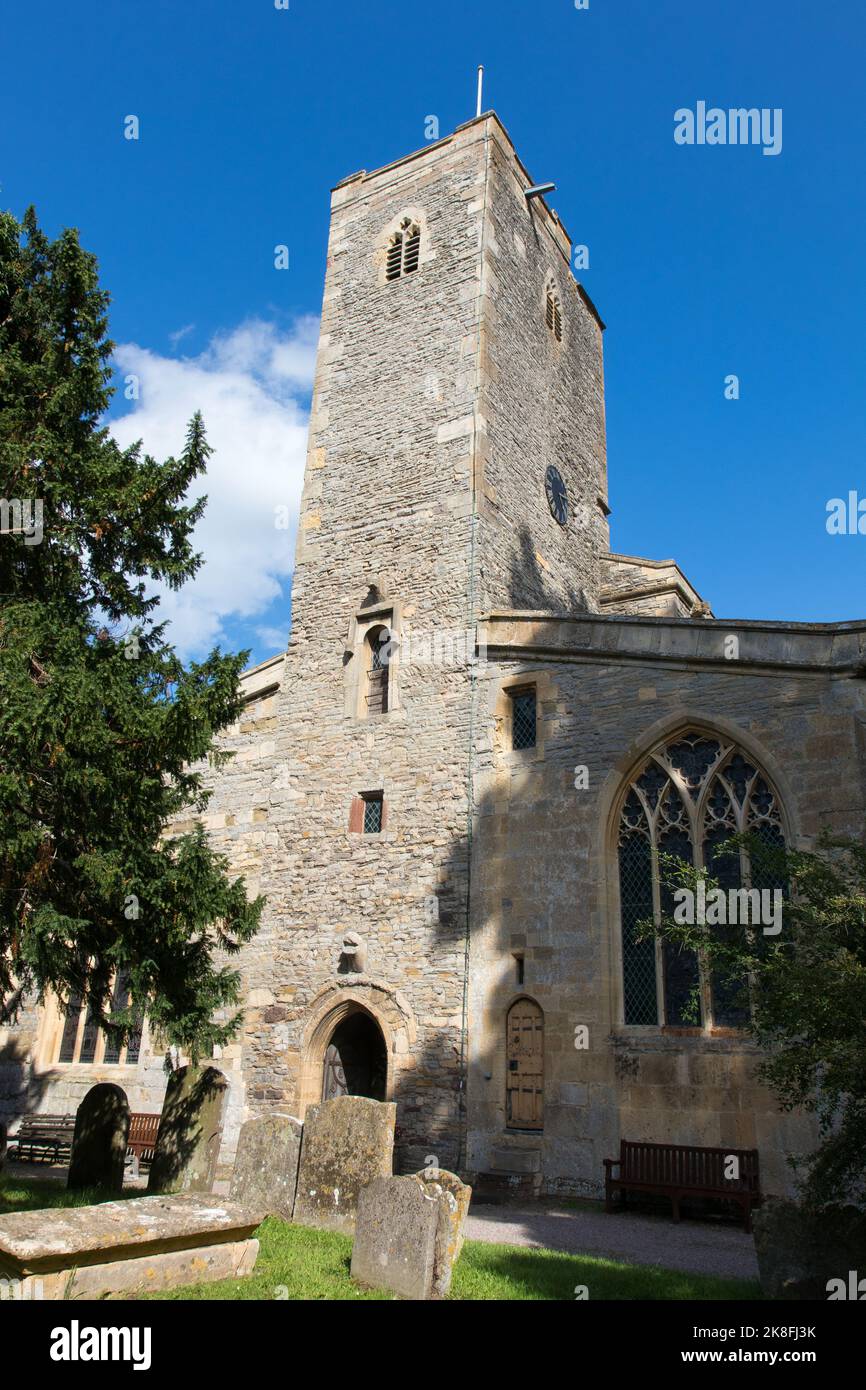 The priory church of St Mary at Deerhurst, Gloucestershire Stock Photo ...