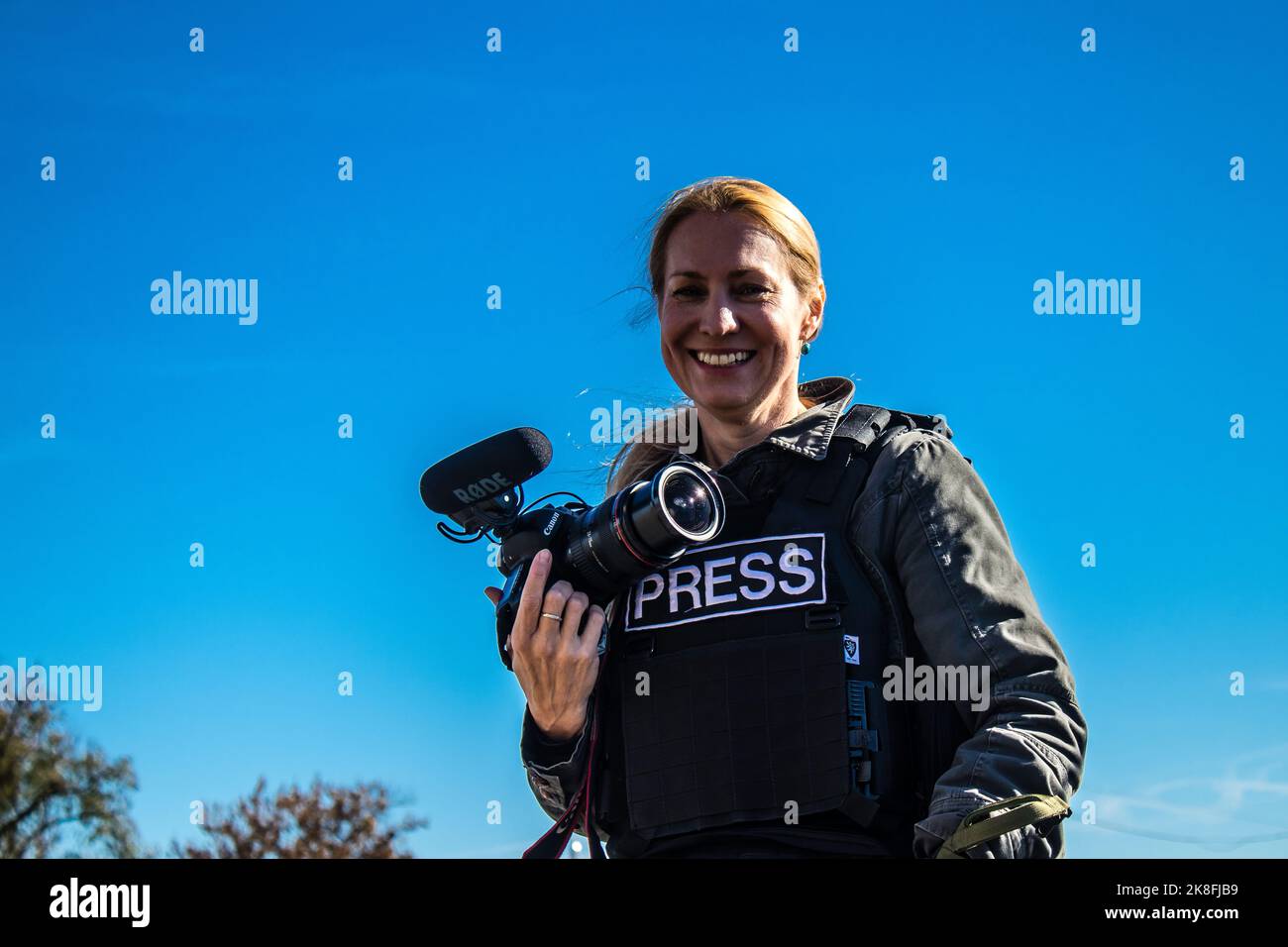 Portrait of Lenka Klicperova, this outstanding journalist and ...