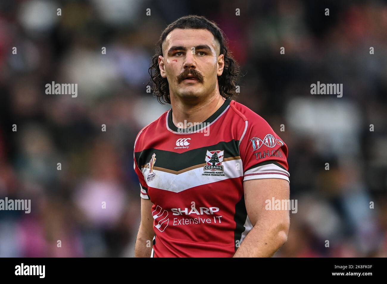 Khalil Rahme of Lebanon during the Rugby League World Cup 2021 match ...
