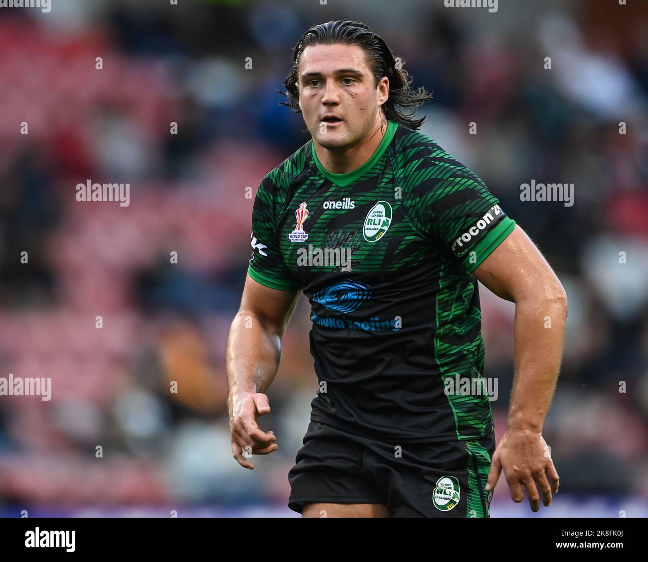 Liam Byrne of Ireland during the Rugby League World Cup 2021 match ...
