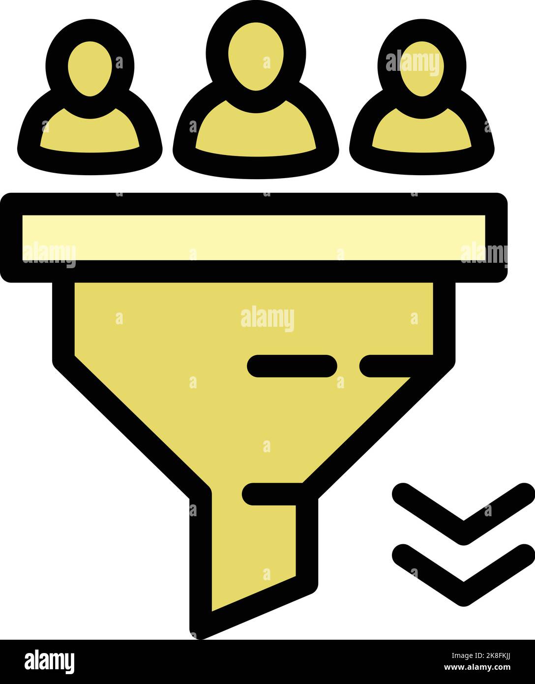 Recruit funnel icon outline vector. Online candidate. Digital career ...