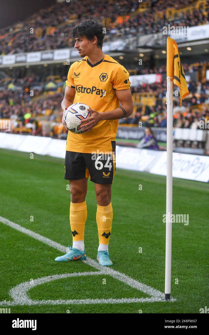 Hugo Bueno #64 of Wolverhampton Wanderers during the Premier League ...